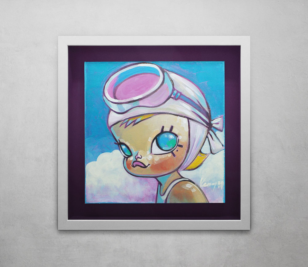 Girl Painting White Frame | Merlin