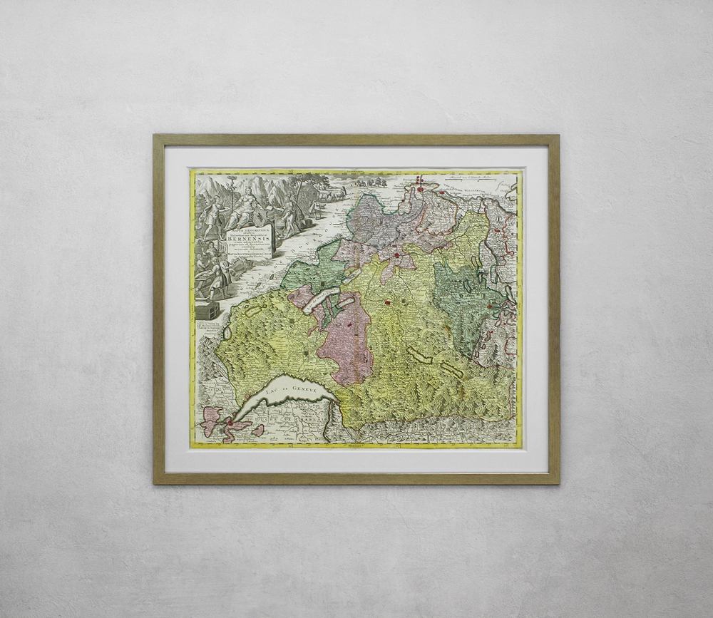 Old Map Framed in Gold | Merlin